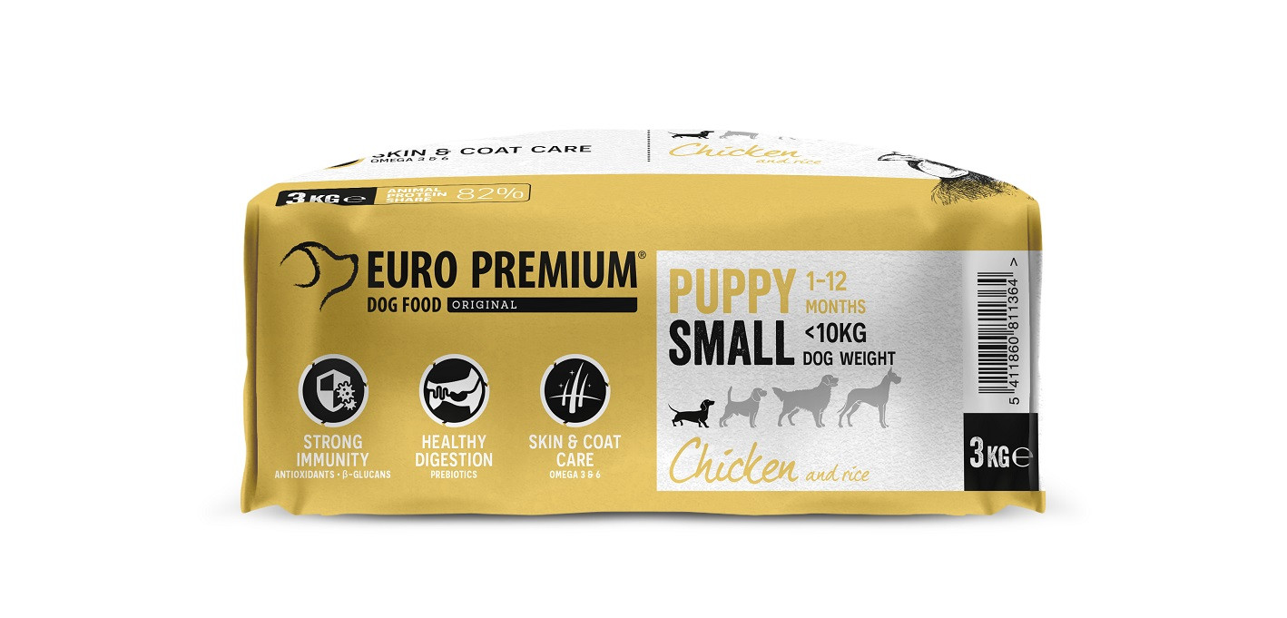 Euro Premium Puppy Small Huhn & Reis Hundefutter|Günstig
